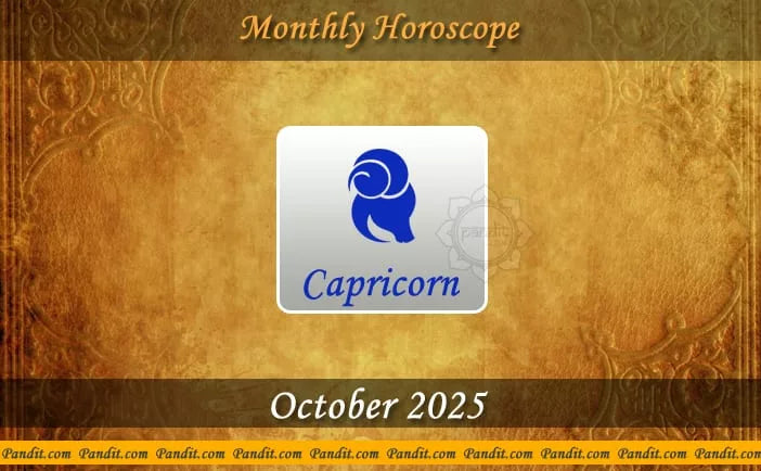 Capricorn Monthly Horoscope For October 2025 - Pandit.com