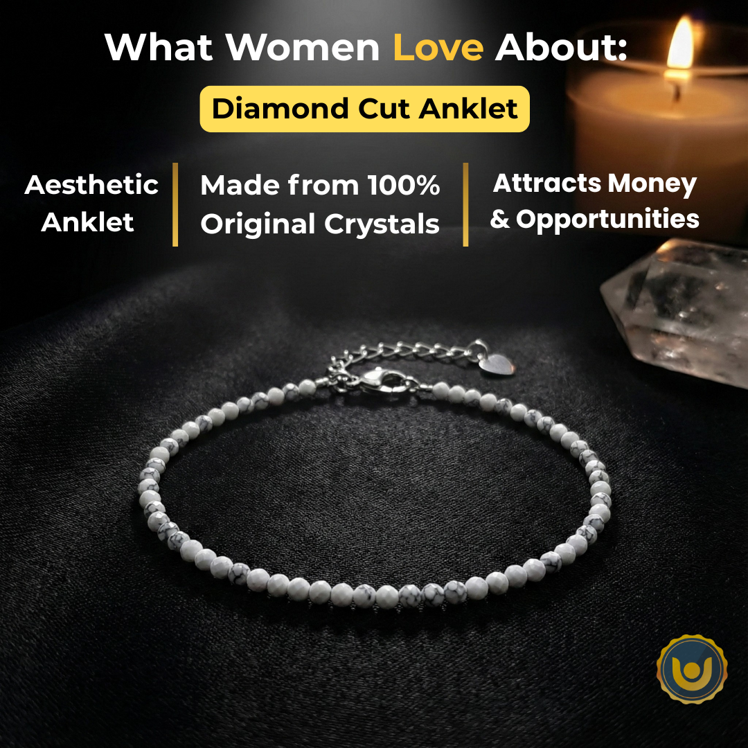 Women Adjustable Diamond Cut Anklet cum Bracelet - Pandit.com