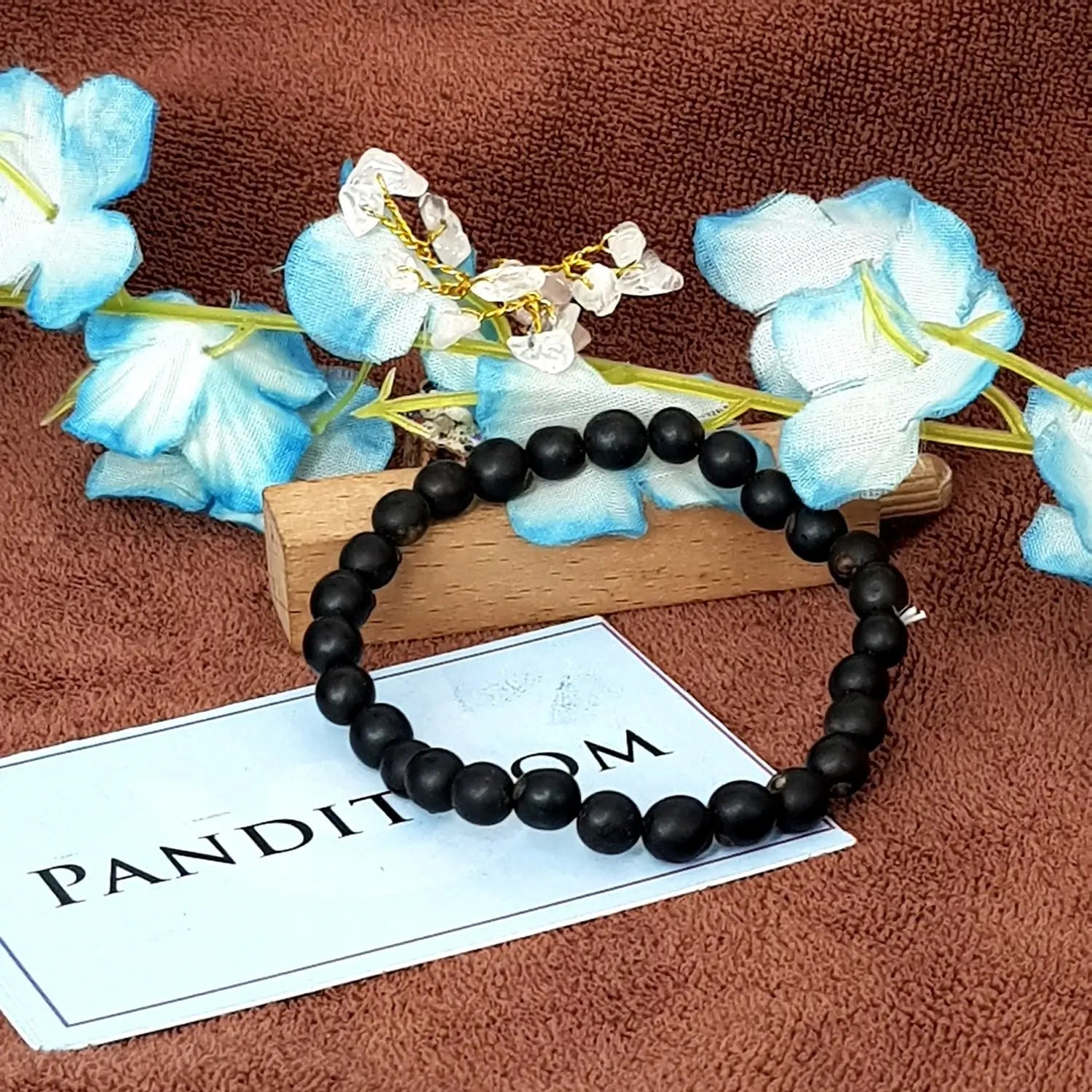 Black Ebony Karungali Bracelet - To Shield Aura - Pandit.com