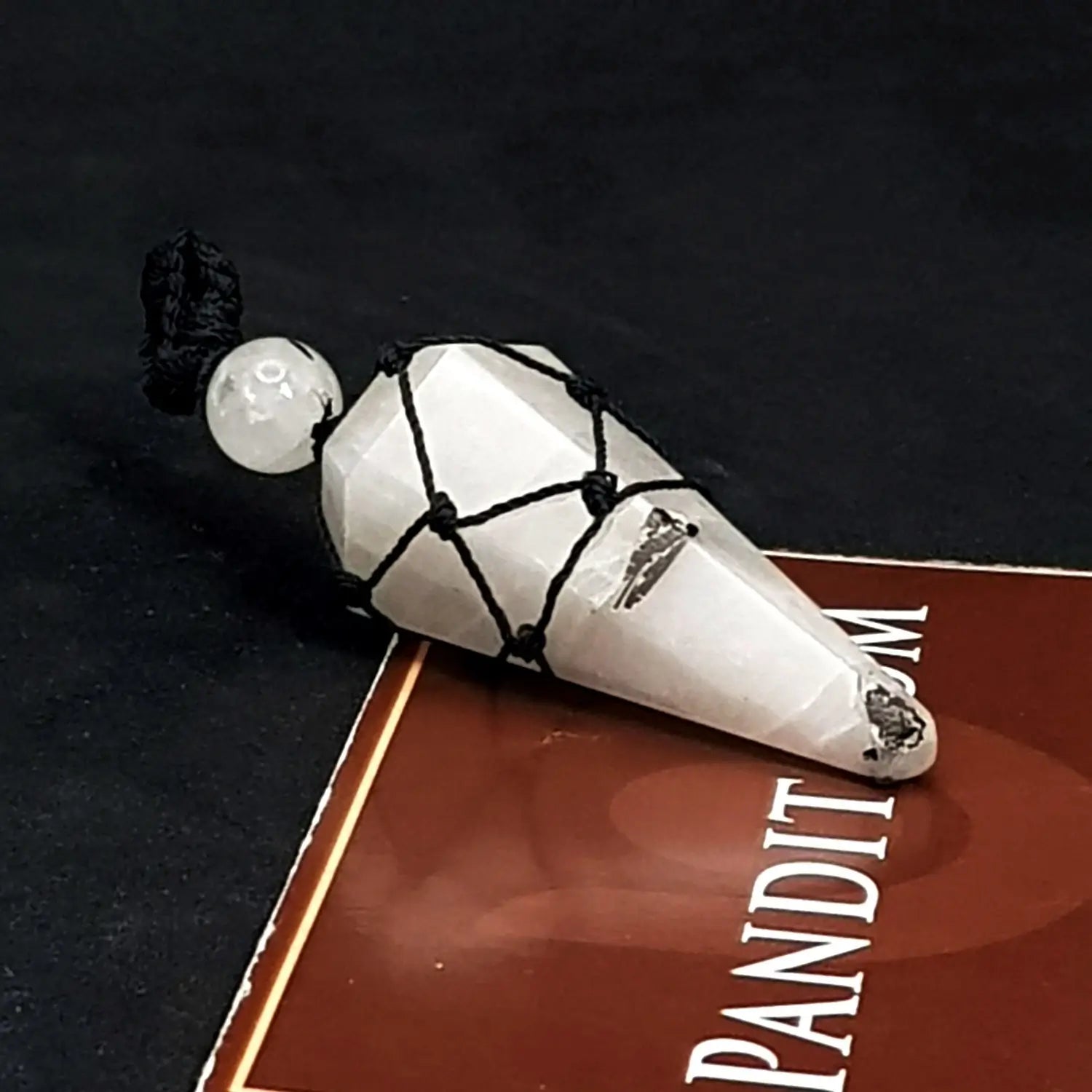 Black Rutilated Quartz Dowsing Pendulum - Pandit.com