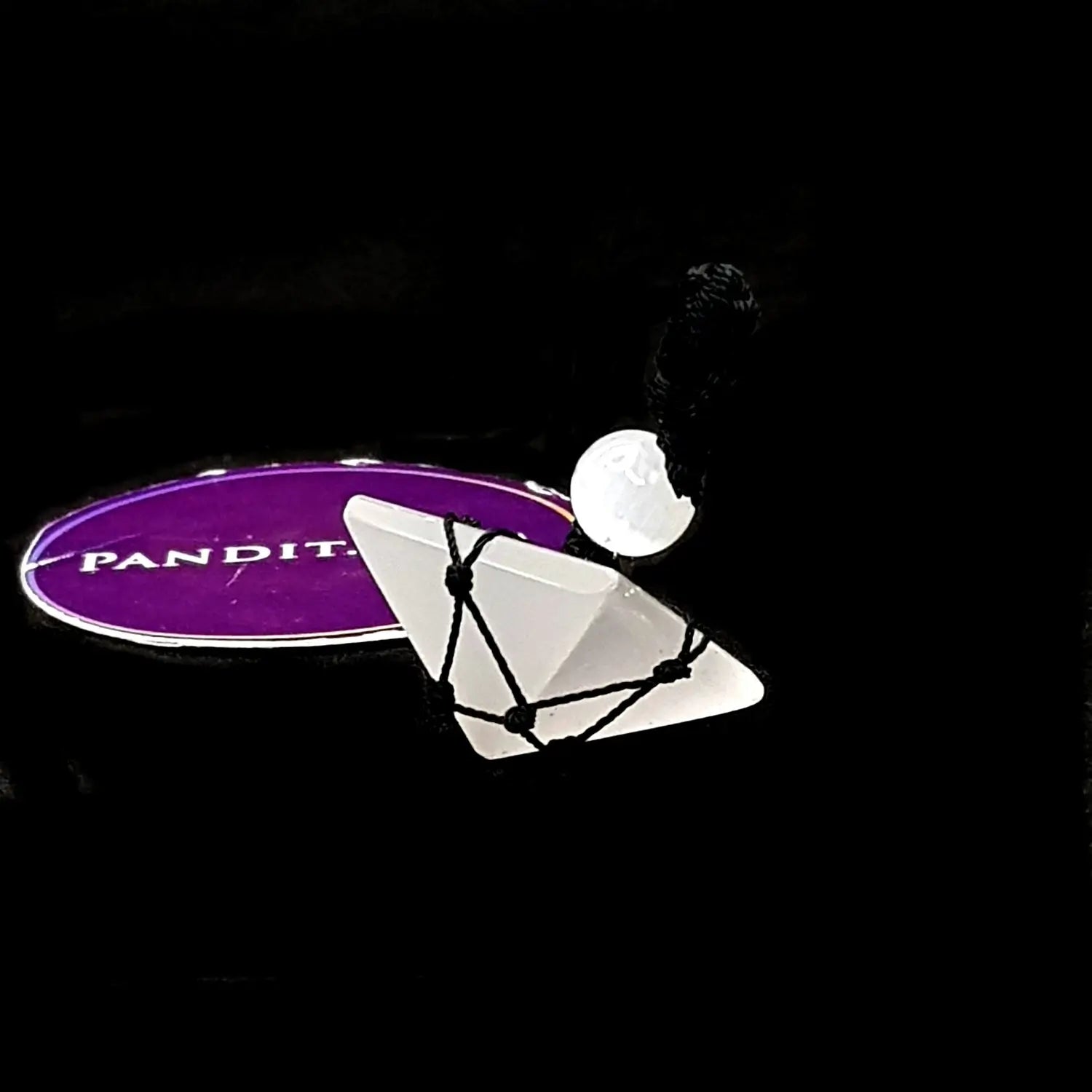 Selenite Pyramid Pendant - Pandit.com