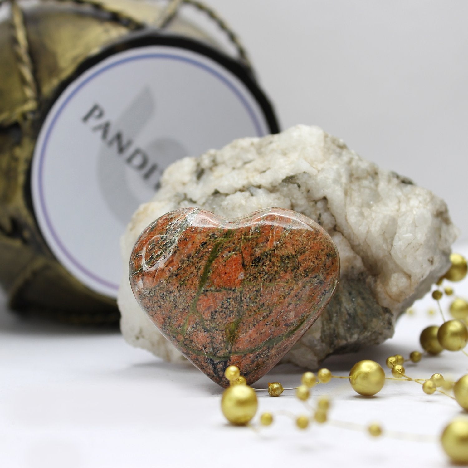 Unakite Healing Crystal Heart Stone – Pandit.com